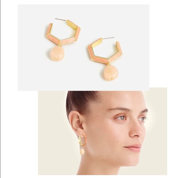 J. Crew | Jewelry | J Crew Semiprecious Stone Triangle Prism Hoop ...